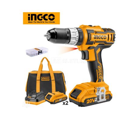 Ingco akumulatorska udarna bušilica-odvijač 20V + torba CIDLI2002 - ASALATI.RS